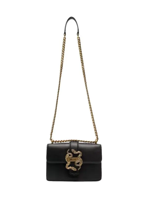 Just Cavalli Snake-plaque Chain-link Cross-body Bag - Black