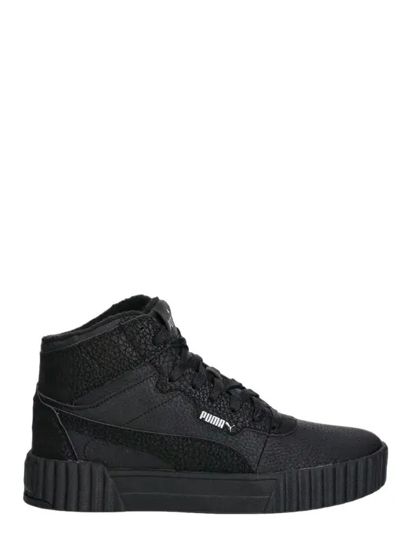 PUMA Carina 3.0 Mid Textured High-top Sneakers - Black