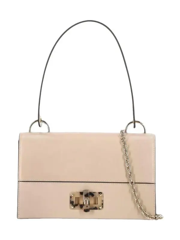 Furla Tortoiseshell-effect Logo-plaque Shoulder Bag - Neutrals