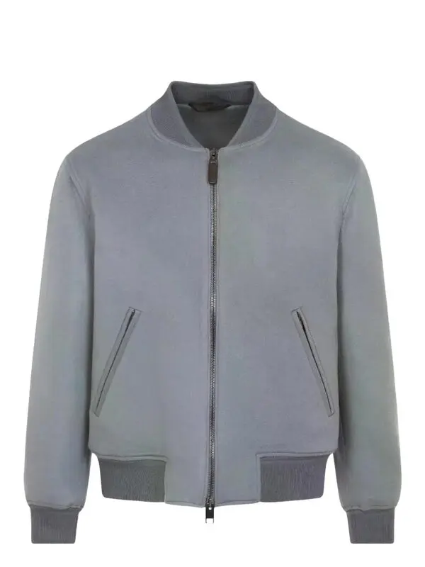 Brioni Wool Bomber Jacket - Grey