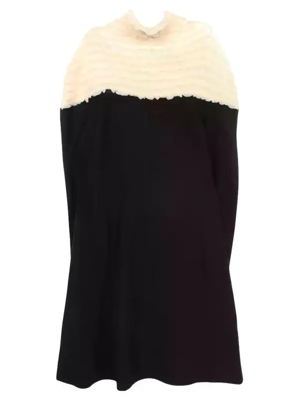 Valentino Garavani Color-block Ruffled Midi Dress - Black