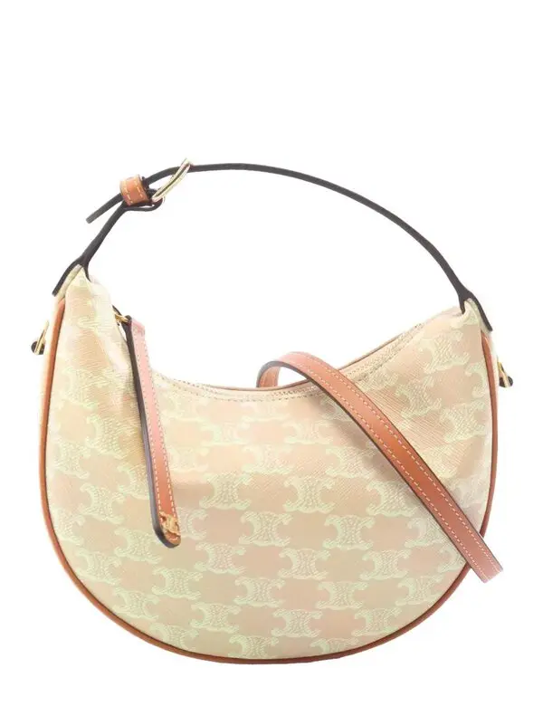Celine Triomphe Coated Canvas Satchel - Neutrals