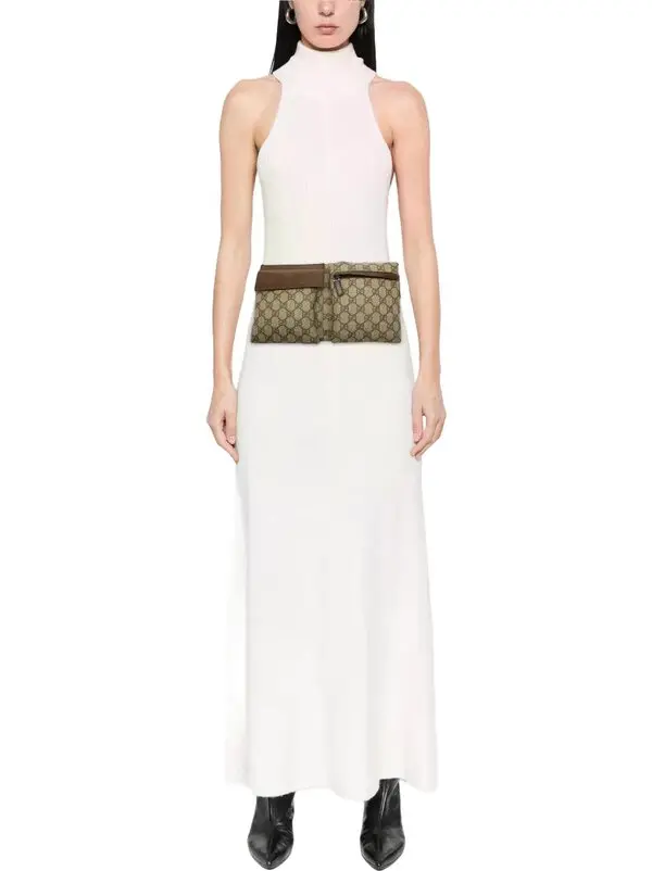 Gucci Gg Supreme Double Pocket Belt Bag - Neutrals