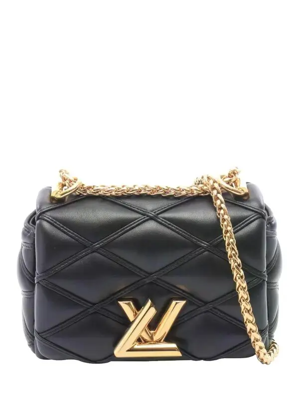 LOUIS VUITTON Quilted Lambskin Go 14 Crossbody Bag - Black