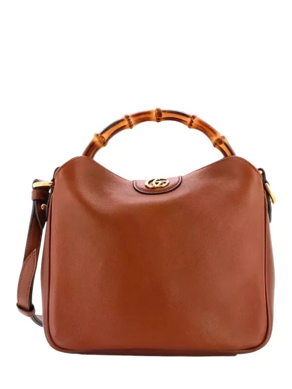 Gucci Diana Nm Bamboo Leather Small Tote Bag - Brown