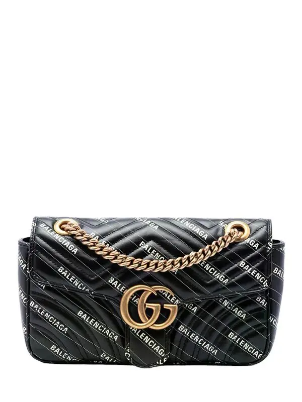 Gucci The Hacker Project Medium Gg Marmont Matelassé Shoulder Bag - Black