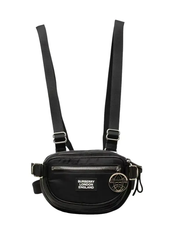 Burberry Econyl Nylon Logo Belt Bag - Black