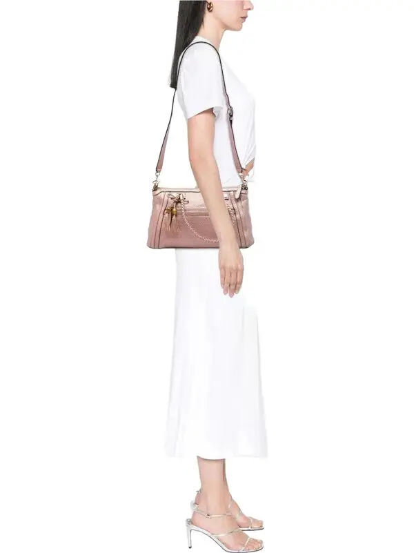 Gucci Metallic Pebbled Calfskin Bella Satchel - Pink