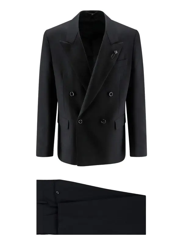 LARDINI Virgin Wool Suit - Black