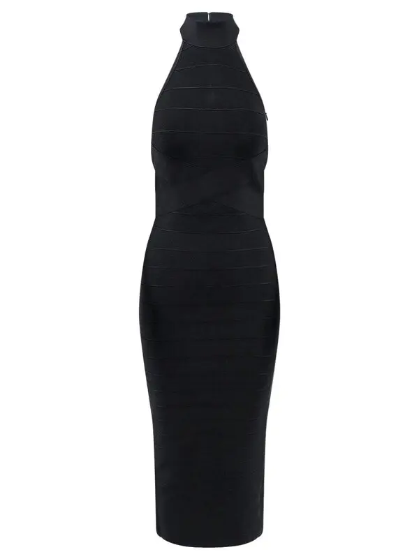 Retrofete Runa Long Viscose Dress - Black