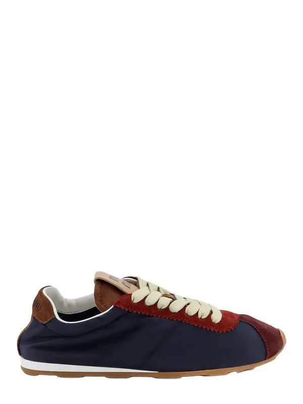 Miu Miu Nylon And Suede Low-top Sneakers - Blue