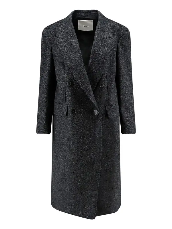 HEVO Martina Franca Wool Blend Coat - Grey