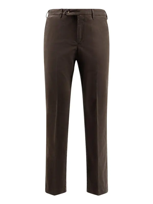 PT TORINO Stretch Cotton Master Fit Trousers - Brown