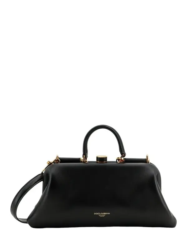 Dolce & Gabbana Leather Top Handle Bag - Black