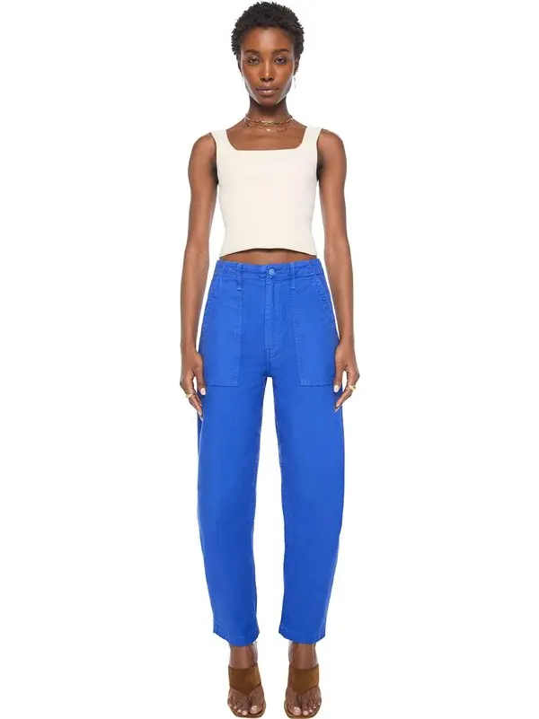 MOTHER The Fangirl Fatigue Flood Dazzling Pants - Blue