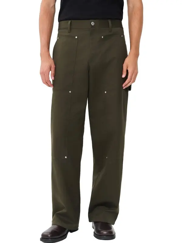 Helmut Lang Chino Carpenter Pants - Dark Moss