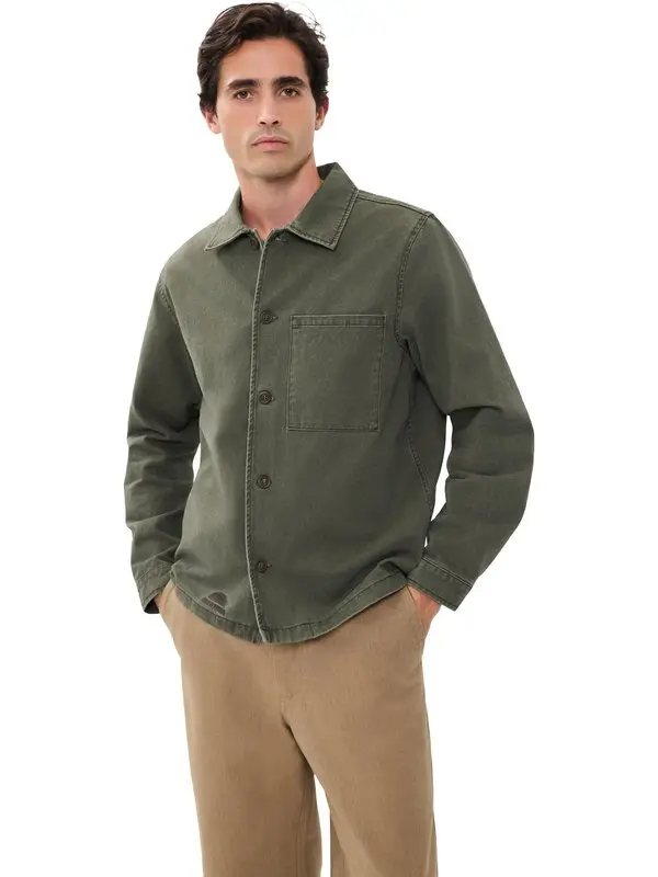 RHYTHM Field Guide Shirt - Stone (olive)