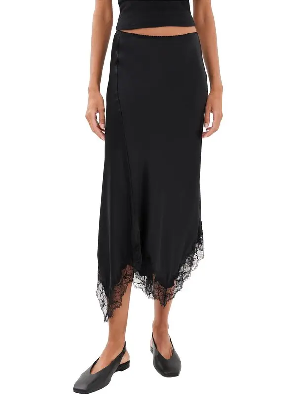 Sablyn Keri Paneled Bias Skirt - Black