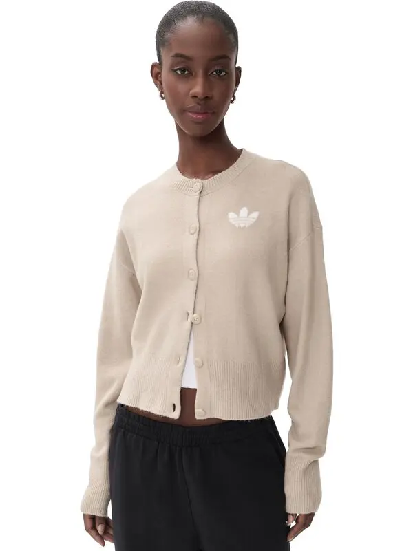 Adidas Essentials Knit Cardigan - Khaki Three
