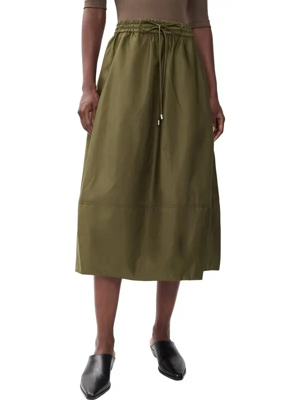 Cinq À Sept Sirani Nylon Skirt - Dark Olive