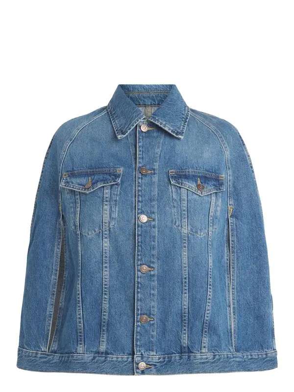 7 For All Mankind Denim Cape - Blue