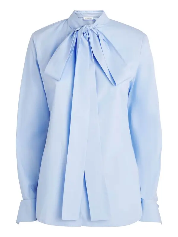 7 For All Mankind Cotton Tie Detail Shirt - Blue