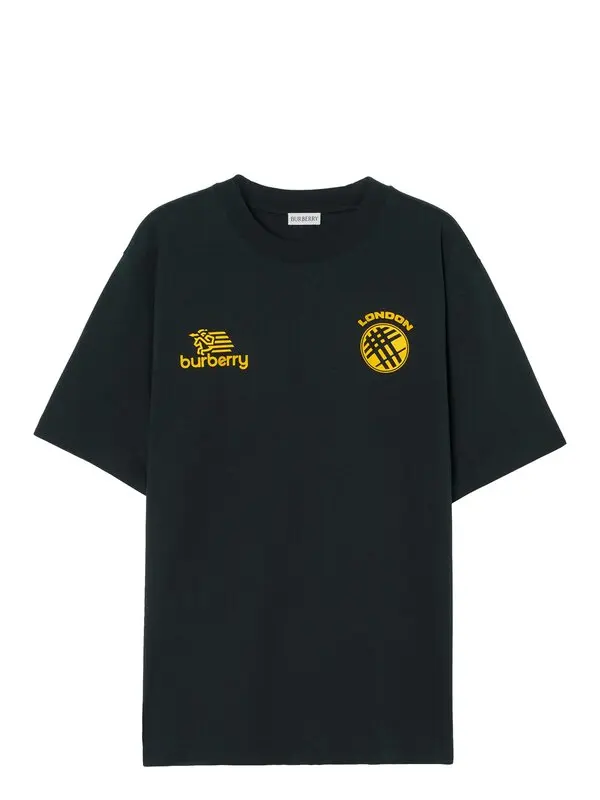 Burberry Cotton Logo Badge T-shirt - Blue