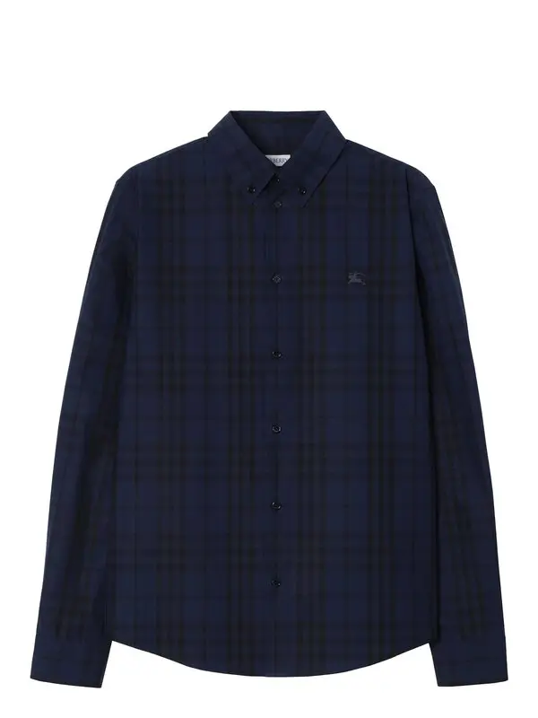 Burberry Cotton Check Shirt - Blue