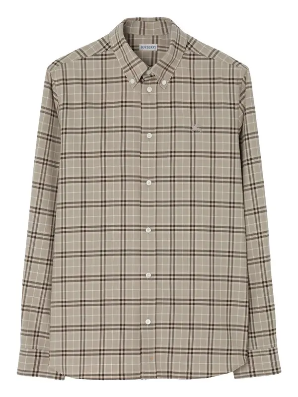Burberry Cotton Check Shirt - Grey