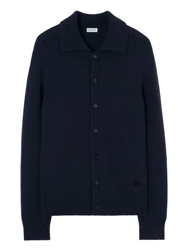 Burberry Cashmere-blend Cardigan - Blue