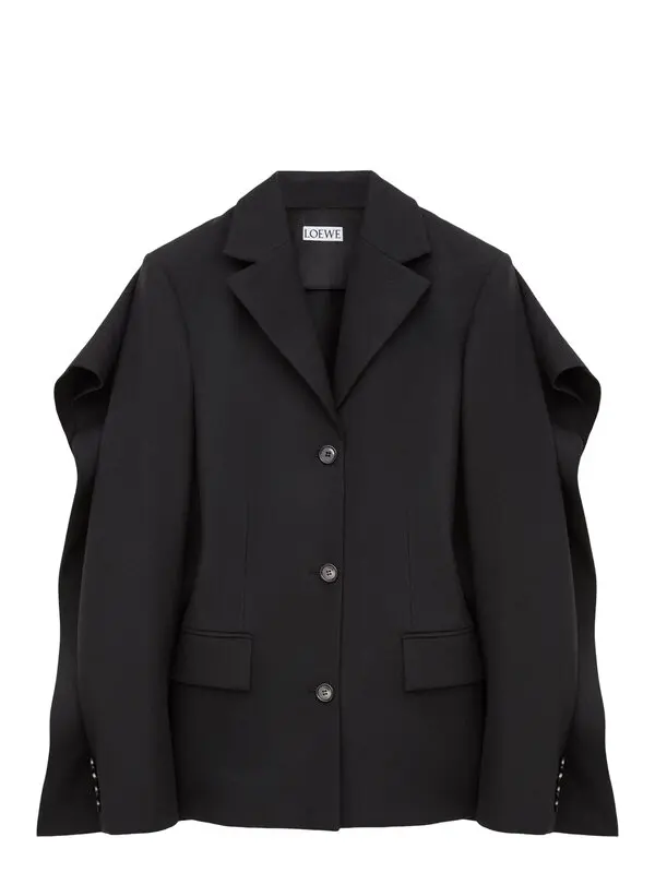 Loewe Wool Open-back Blazer - Black