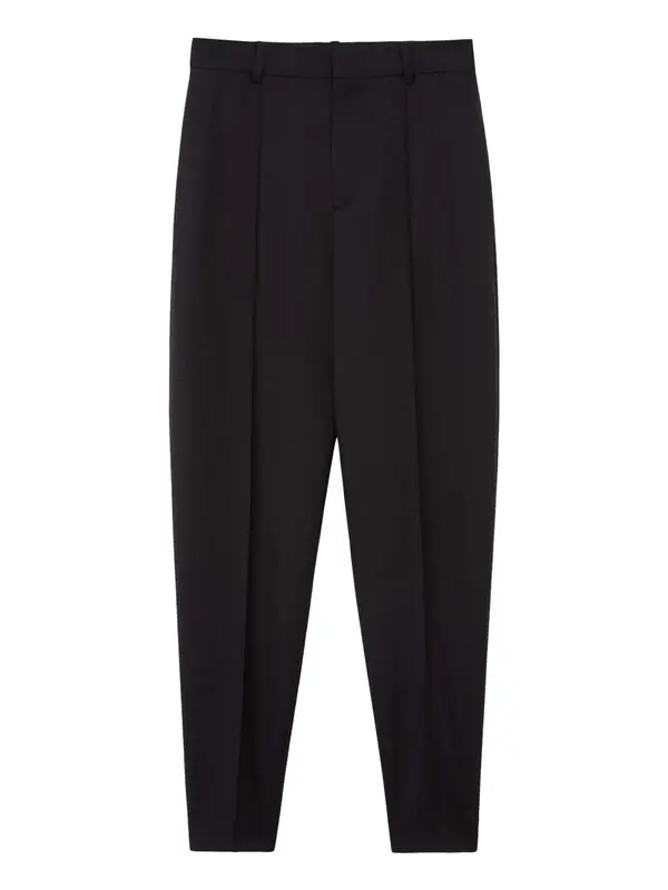 Loewe Wool-blend Tapered Trousers - Black