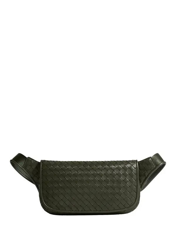 Bottega Veneta Nappa Leather Intreccio Belt Bag - Green