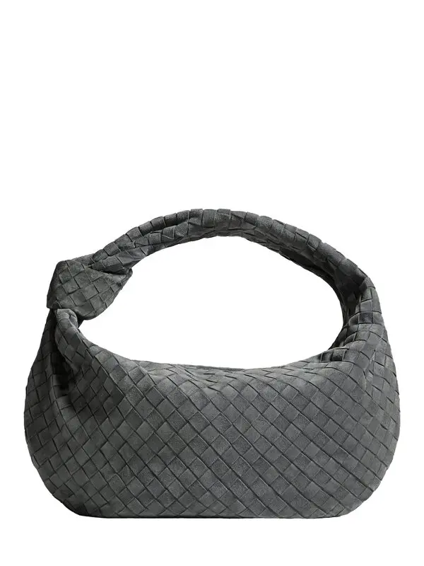Bottega Veneta Suede Jodie Shoulder Bag - Grey