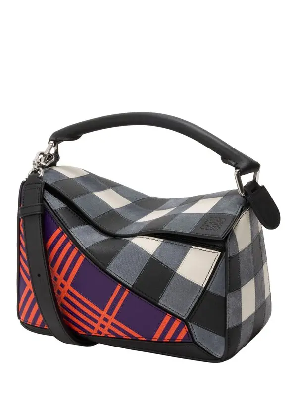 Loewe X Cosima Von Bonin Small Leather Puzzle Bag - Purple