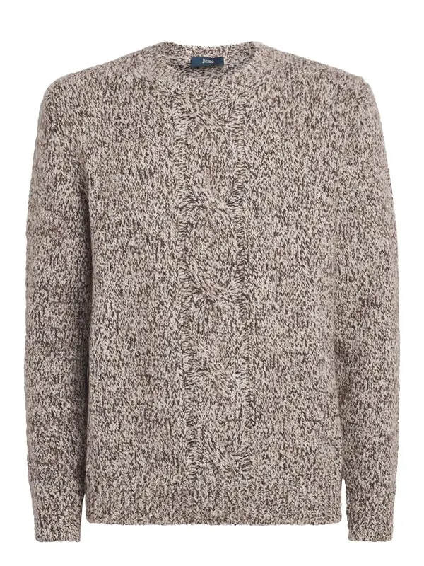 Herno Wool-blend Crew Neck Sweater - Brown