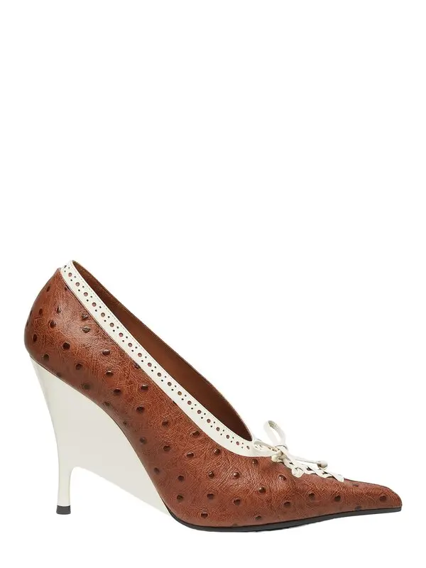 Alexander McQueen Leather Koko Pumps 105 - Brown