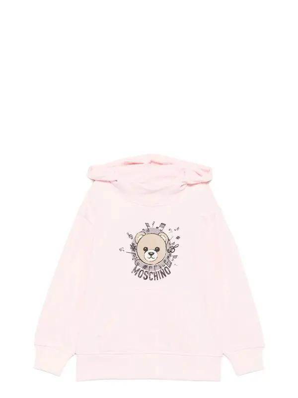 Moschino Teddy Print Hoodie - Pink