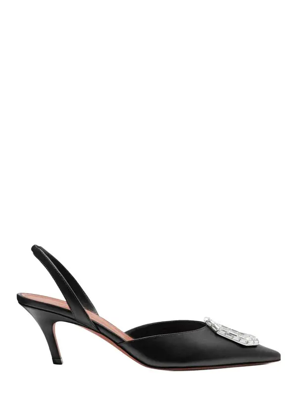 Amina Muaddi Camelia Slingback Pumps - Black