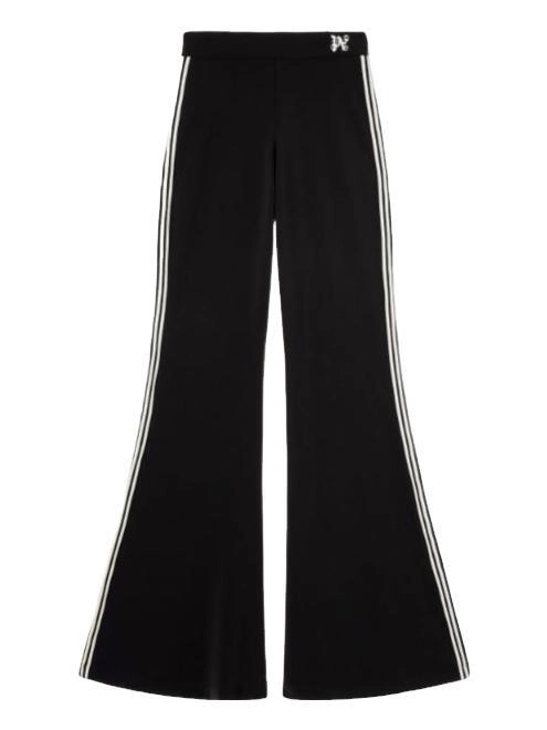 Palm Angels Side Stripe Flared Trousers - Black