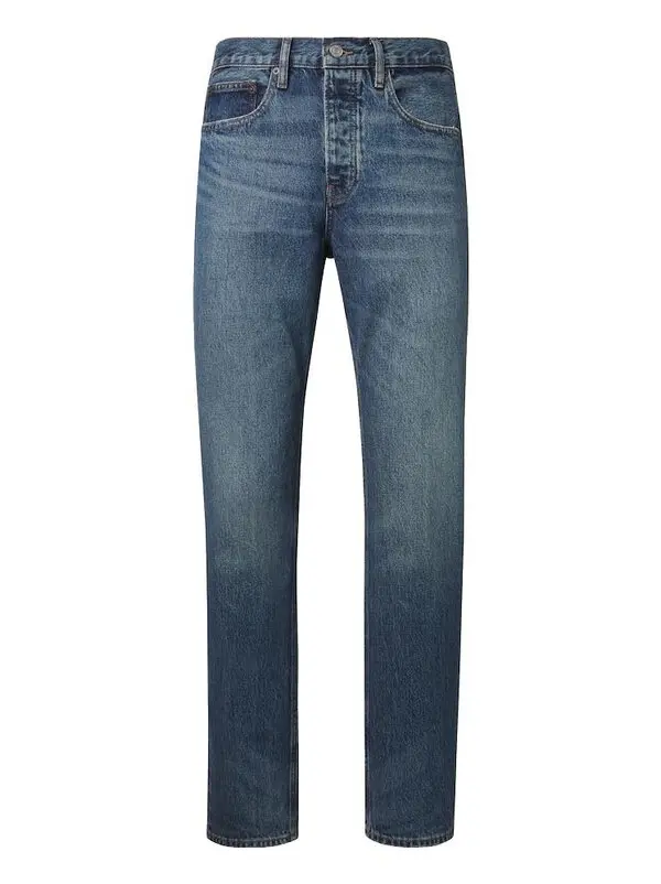 FRAME Faded Straight Jeans - Blue