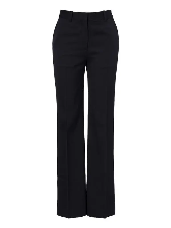 Acne Studios Wool Straight Leg Trousers - Black