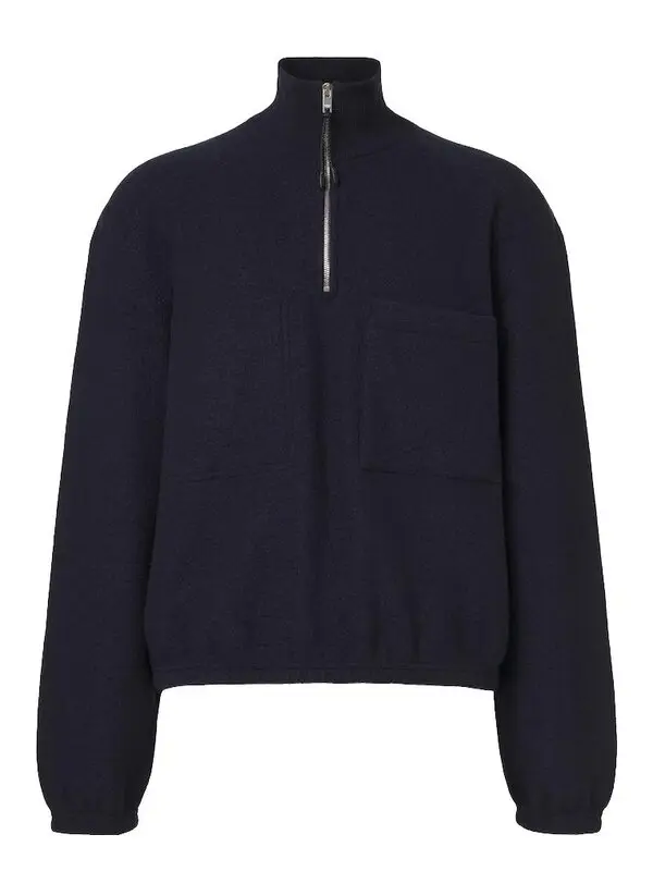 Bottega Veneta Wool Half-zip Sweater - Blue