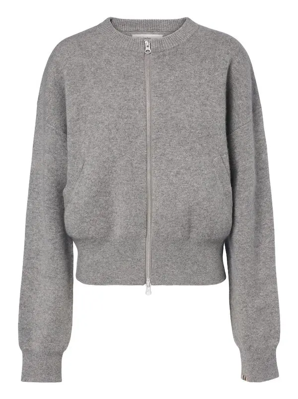 Extreme Cashmere N°478 Xtra Fun Cashmere Zip-up Cardigan - Grey