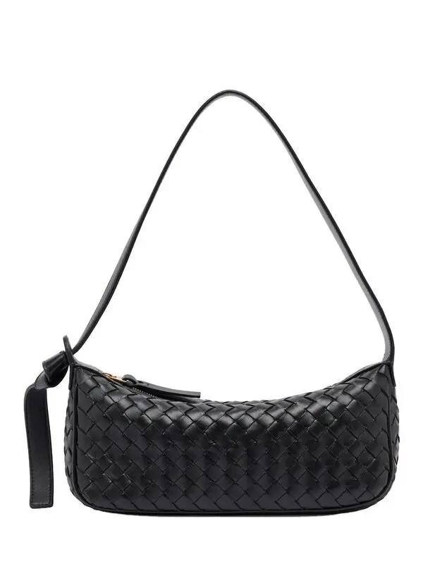 Bottega Veneta Nodo Intrecciato Shoulder Bag - Black