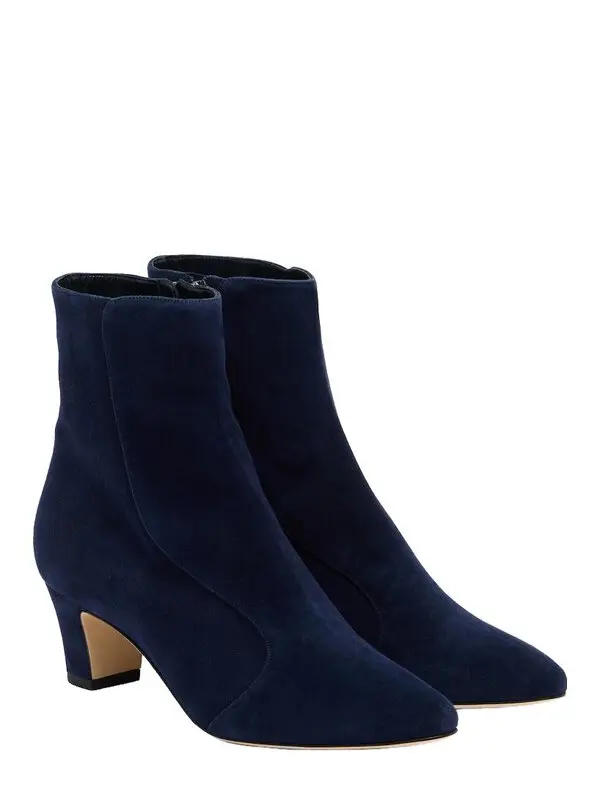 Manolo Blahnik Suede Ankle Boots - Blue