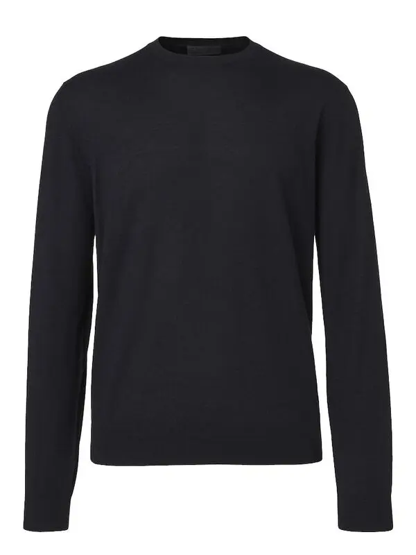 Prada Cashmere And Silk Crewneck Sweater - Black