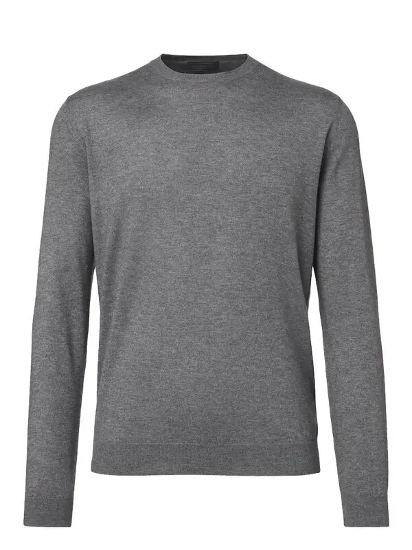Prada Cashmere And Silk Crewneck Sweater - Grey