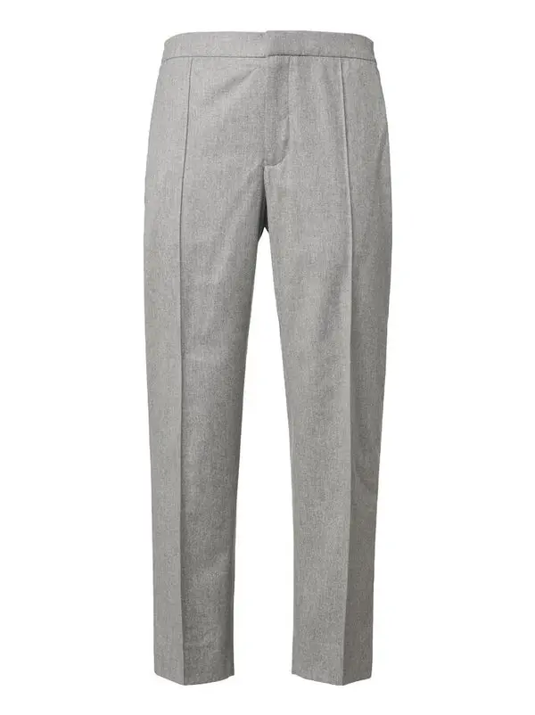 Zegna Wool, Silk, And Cashmere Trousers - Grey
