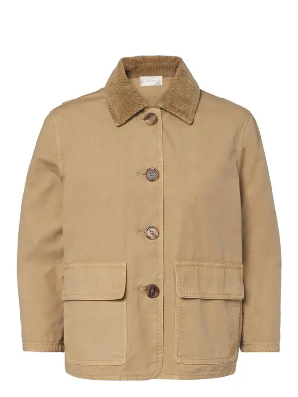 THE ROW Benka Corduroy-trimmed Cotton Jacket - Beige